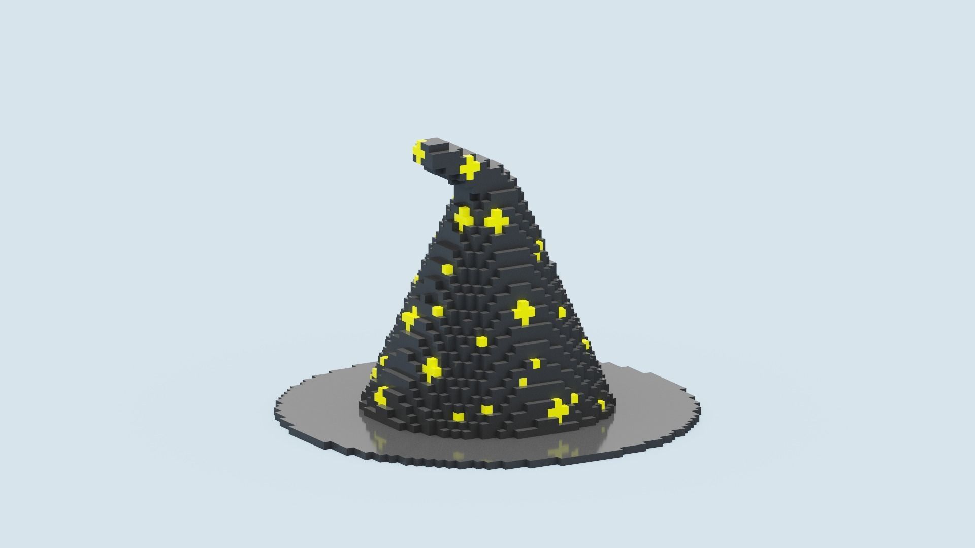 3D model Voxel Wizard Hat VR / AR / low-poly | CGTrader