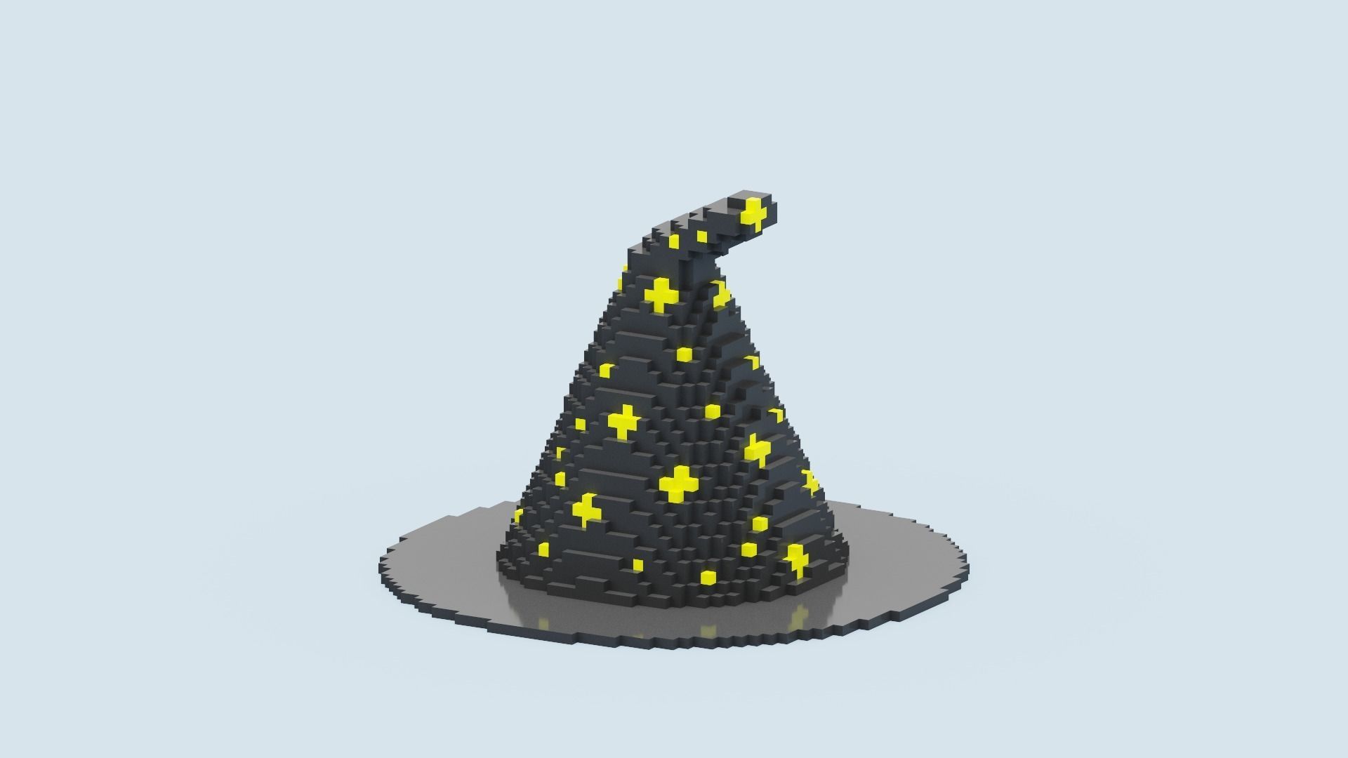 3D model Voxel Wizard Hat VR / AR / low-poly | CGTrader