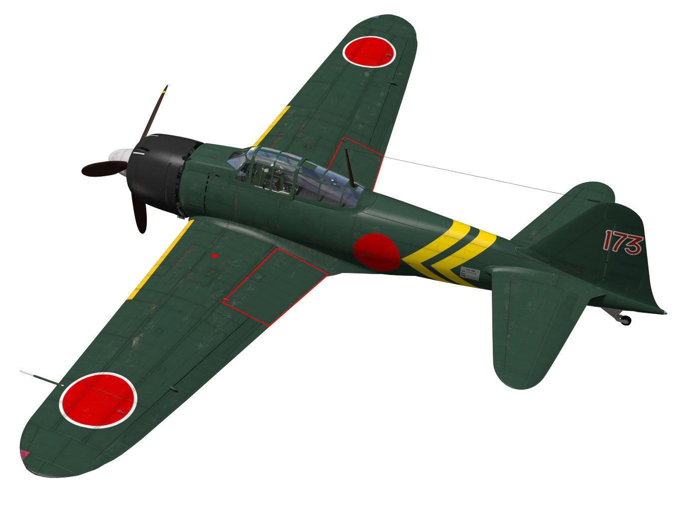 A6M3 Zero fighter Type 22 3D model | CGTrader