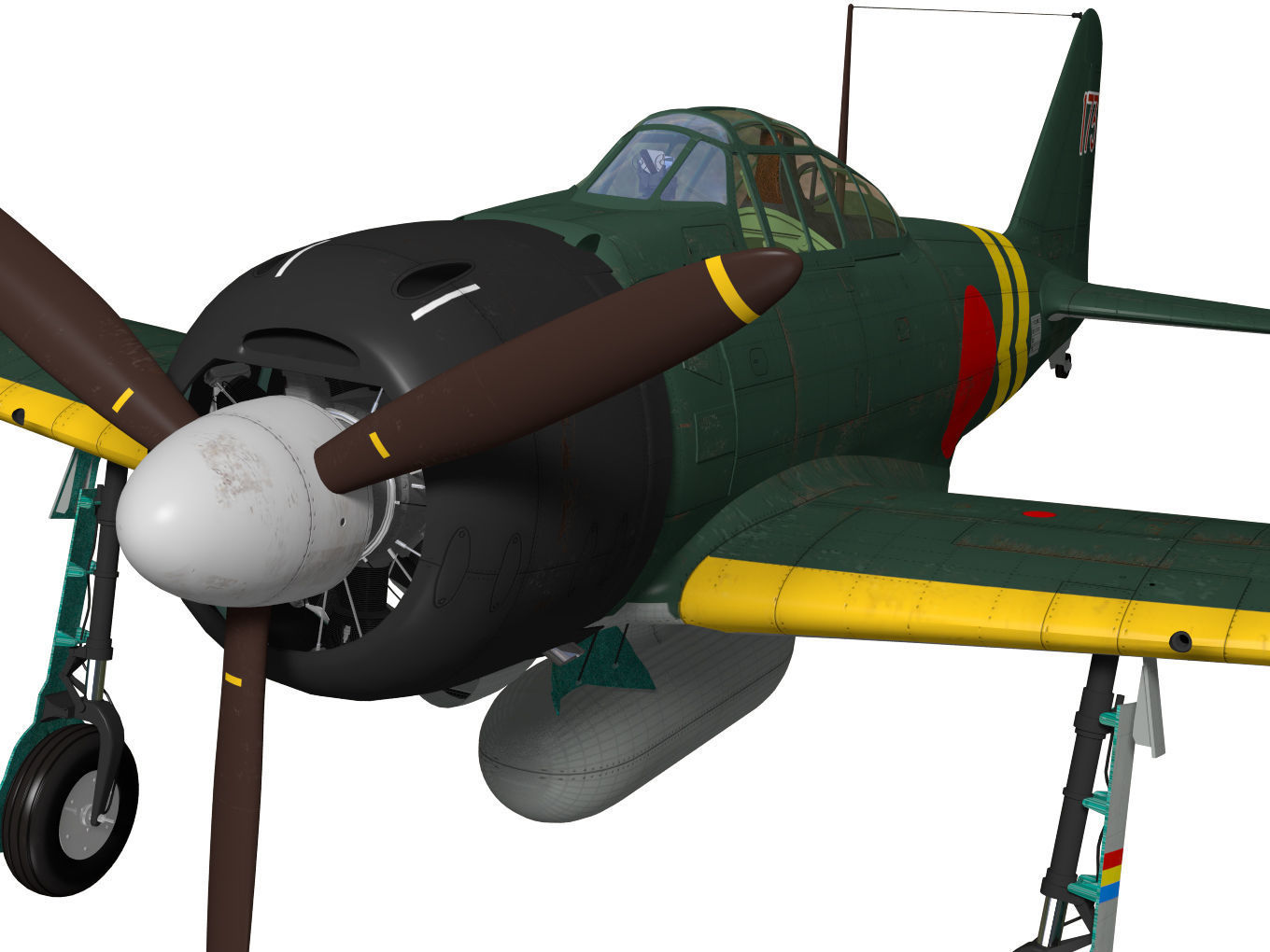 A6M3 Zero fighter Type 22 3D model | CGTrader