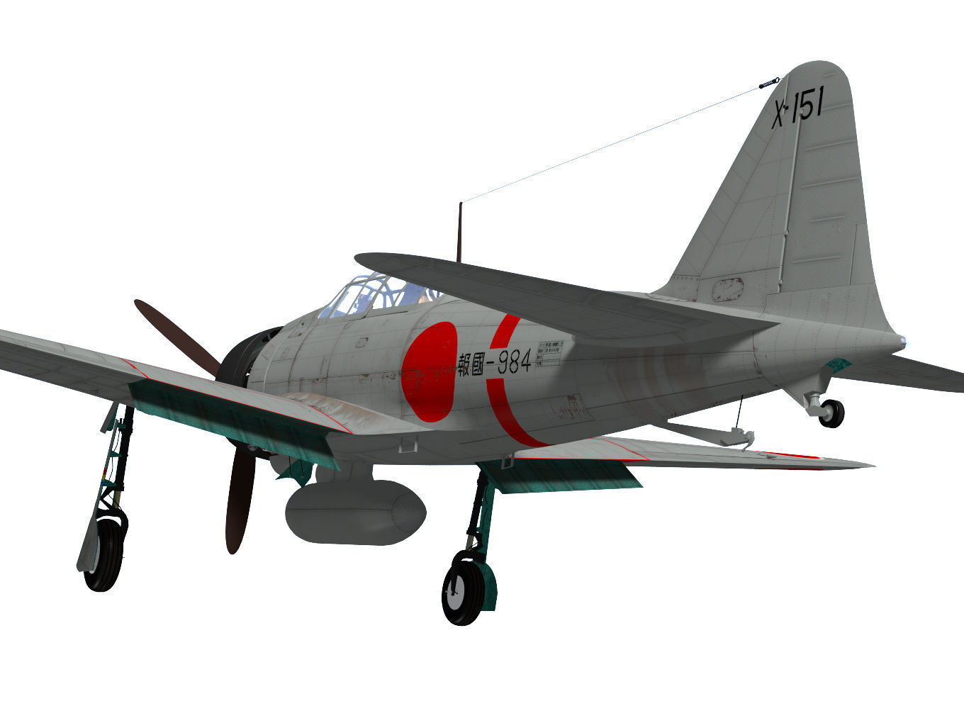 A6M3 Zero fighter Type 32 Hamp 3D model | CGTrader