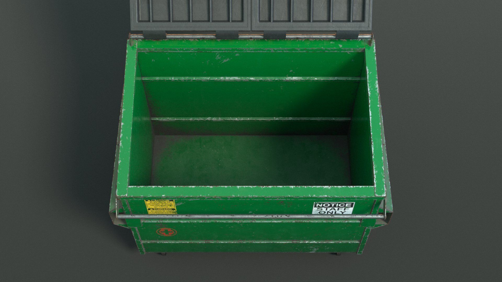 3D model Dumpster garbage can on wheels VR / AR / low-poly | CGTrader