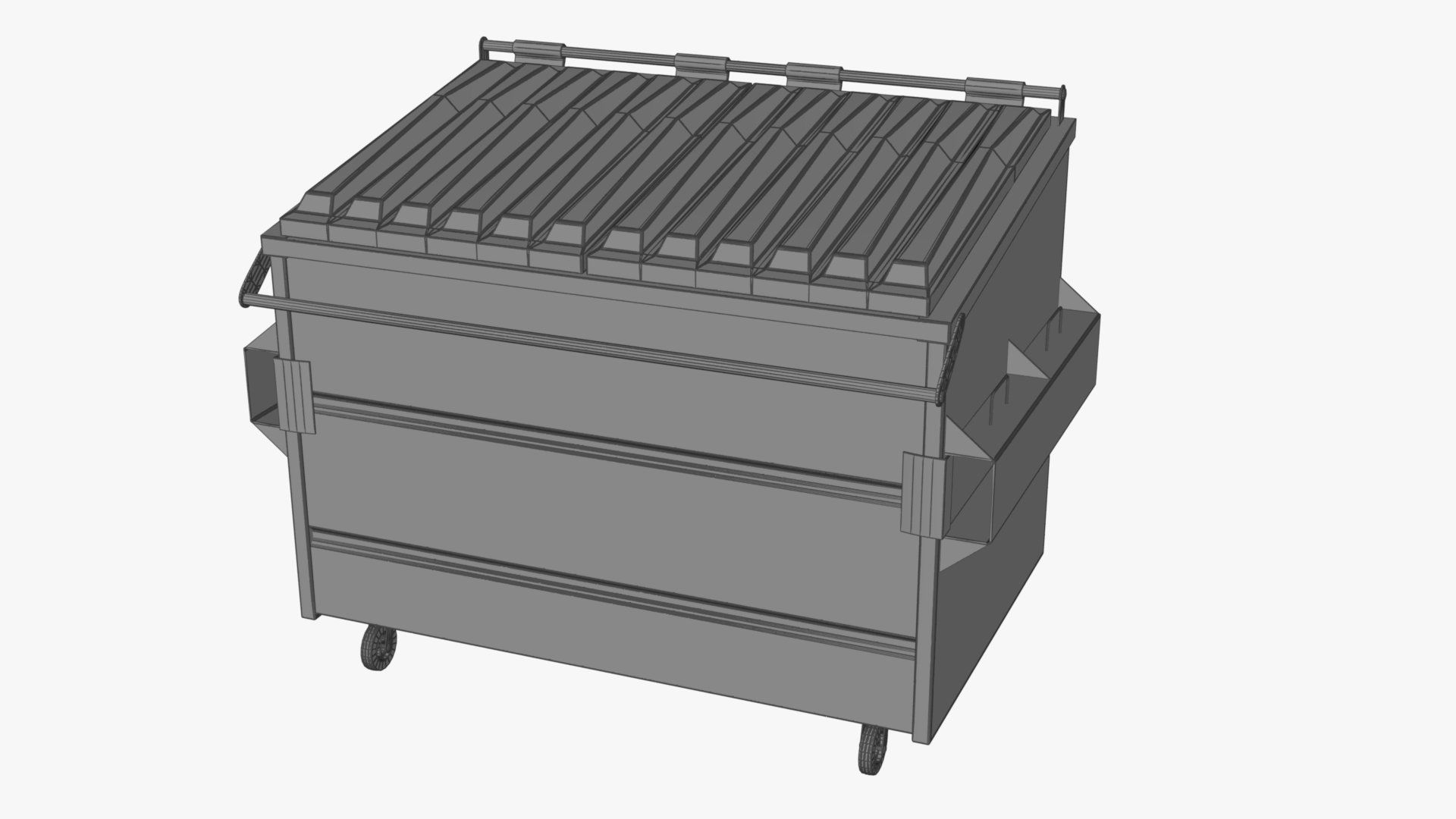 3D model Dumpster garbage can on wheels VR / AR / low-poly | CGTrader