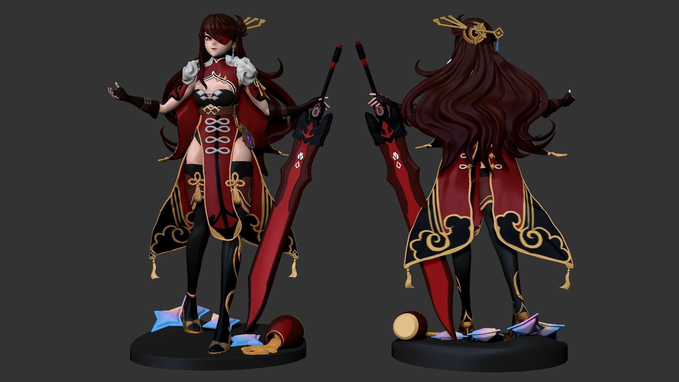 Beidou from Genshin Impact 3D model 3D printable | CGTrader