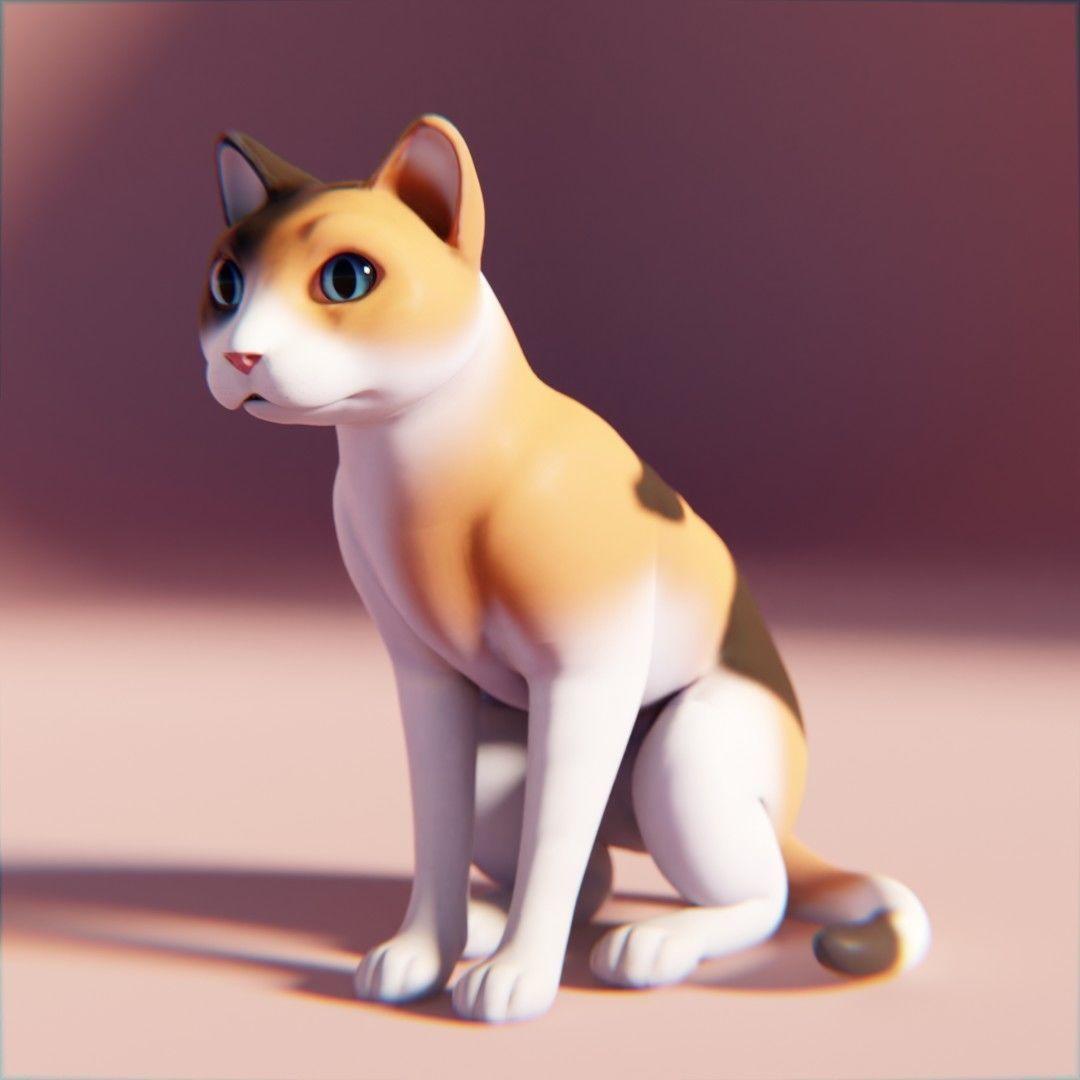 3D model Cats stylized VR / AR / low-poly | CGTrader