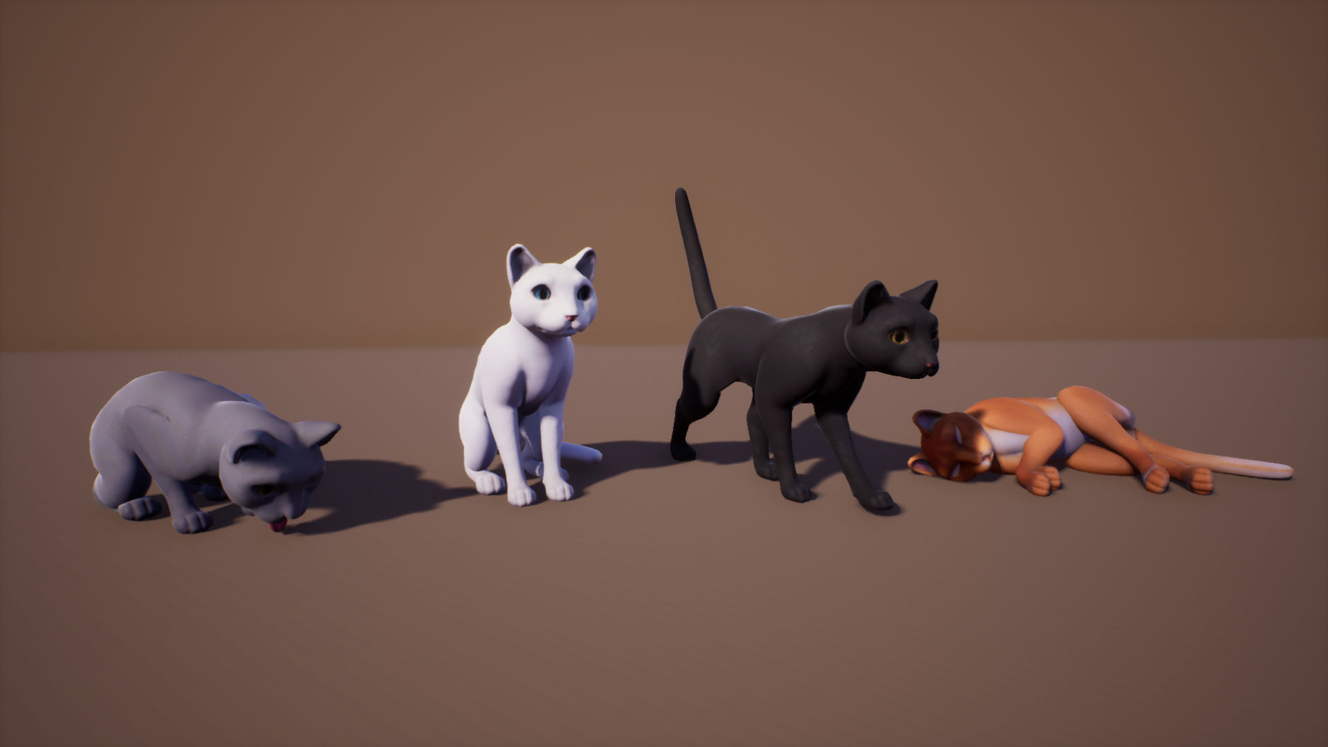 3D model Cats stylized VR / AR / low-poly | CGTrader