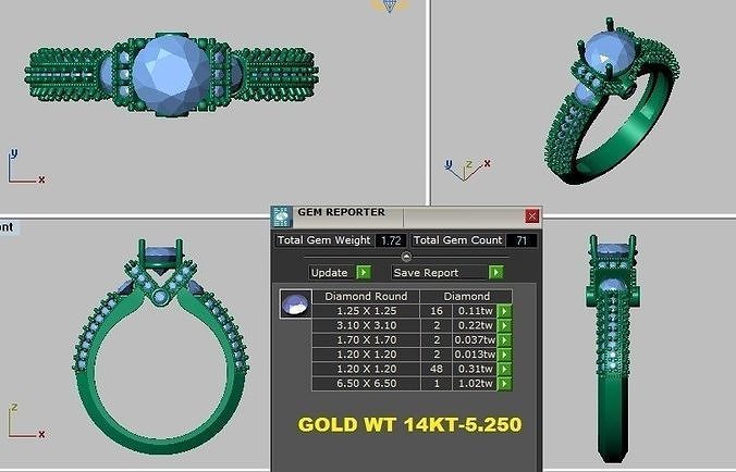 royal engagement ring 3D model 3D printable | CGTrader