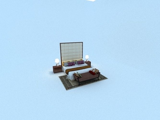A bed 3D model | CGTrader