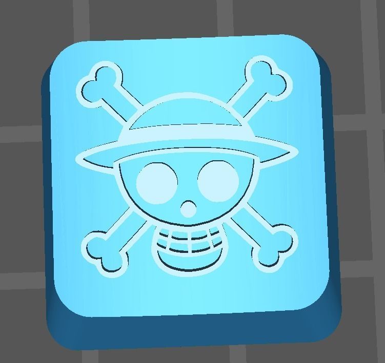 keycap one piece Luffy 3D model | CGTrader