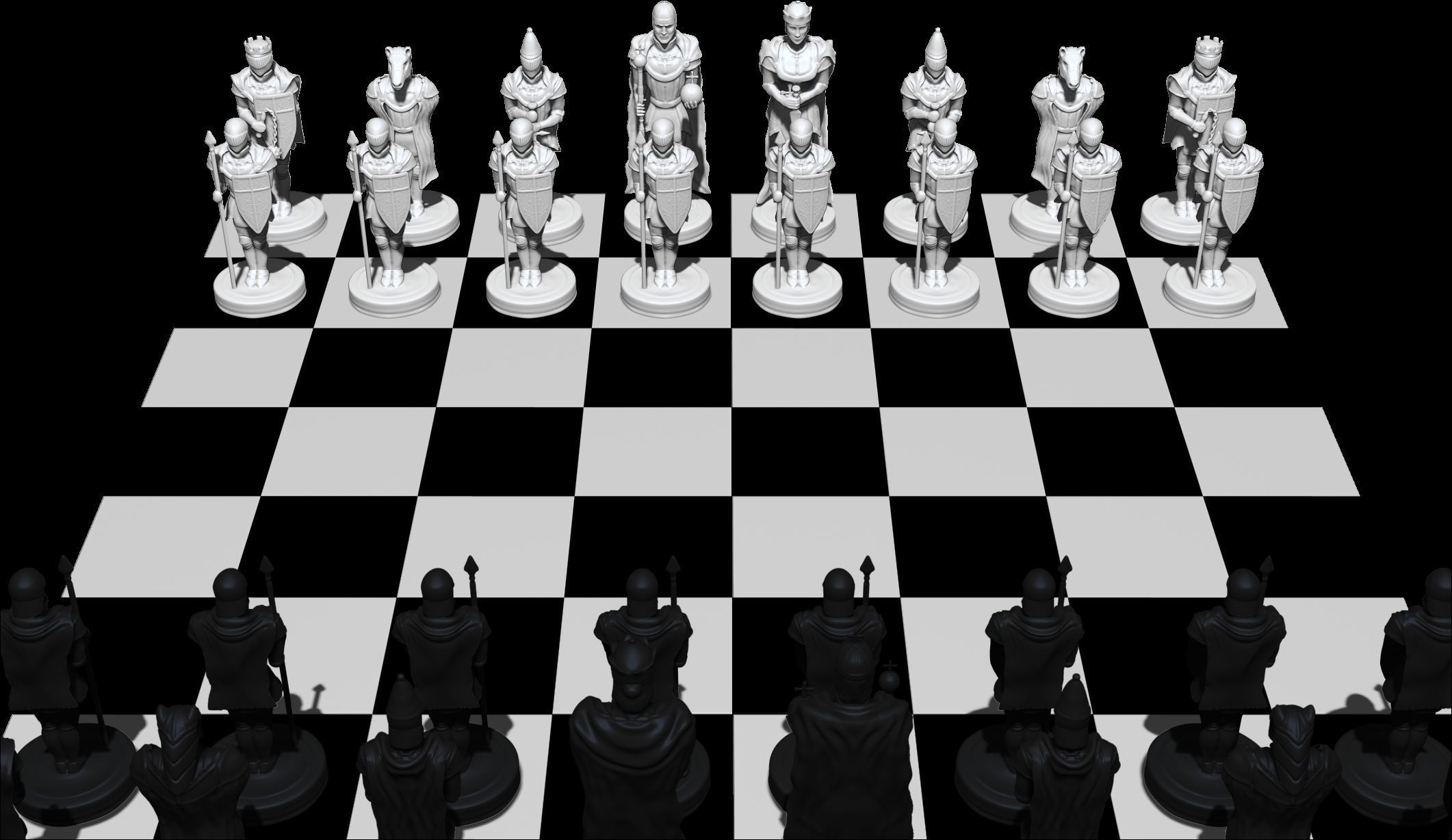 Chess Pieces free 3D model 3D printable | CGTrader