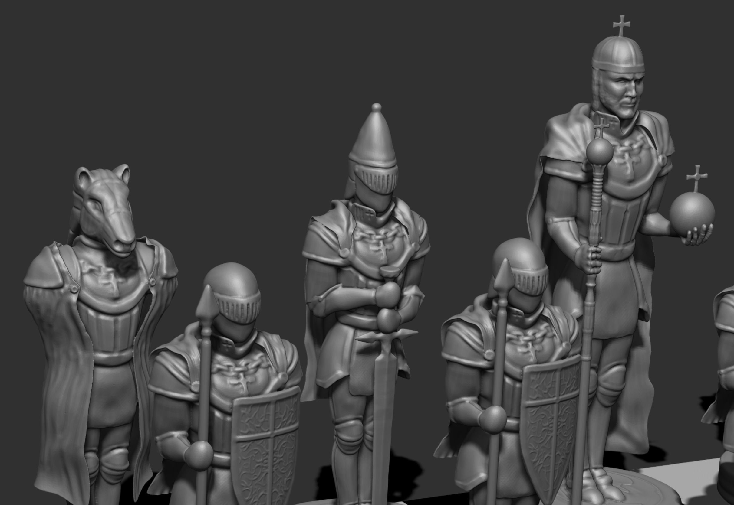 Chess Pieces free 3D model 3D printable | CGTrader