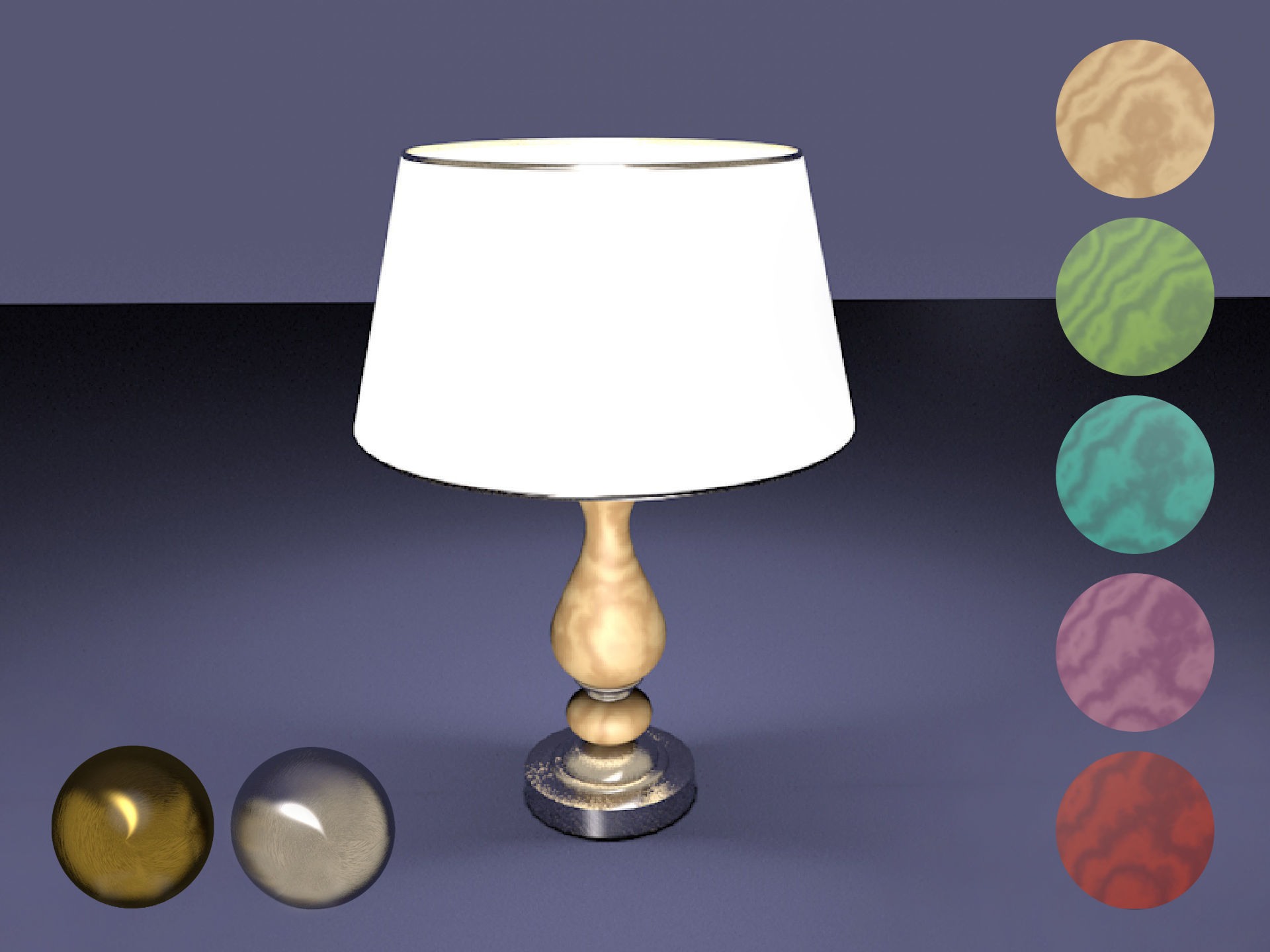 Cool table lamps in classic style for Cinema 4D 3D model | CGTrader
