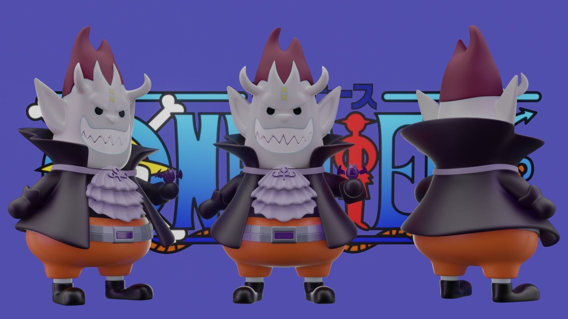 Gecko Moria Chibi - One Piece 3D model 3D printable | CGTrader