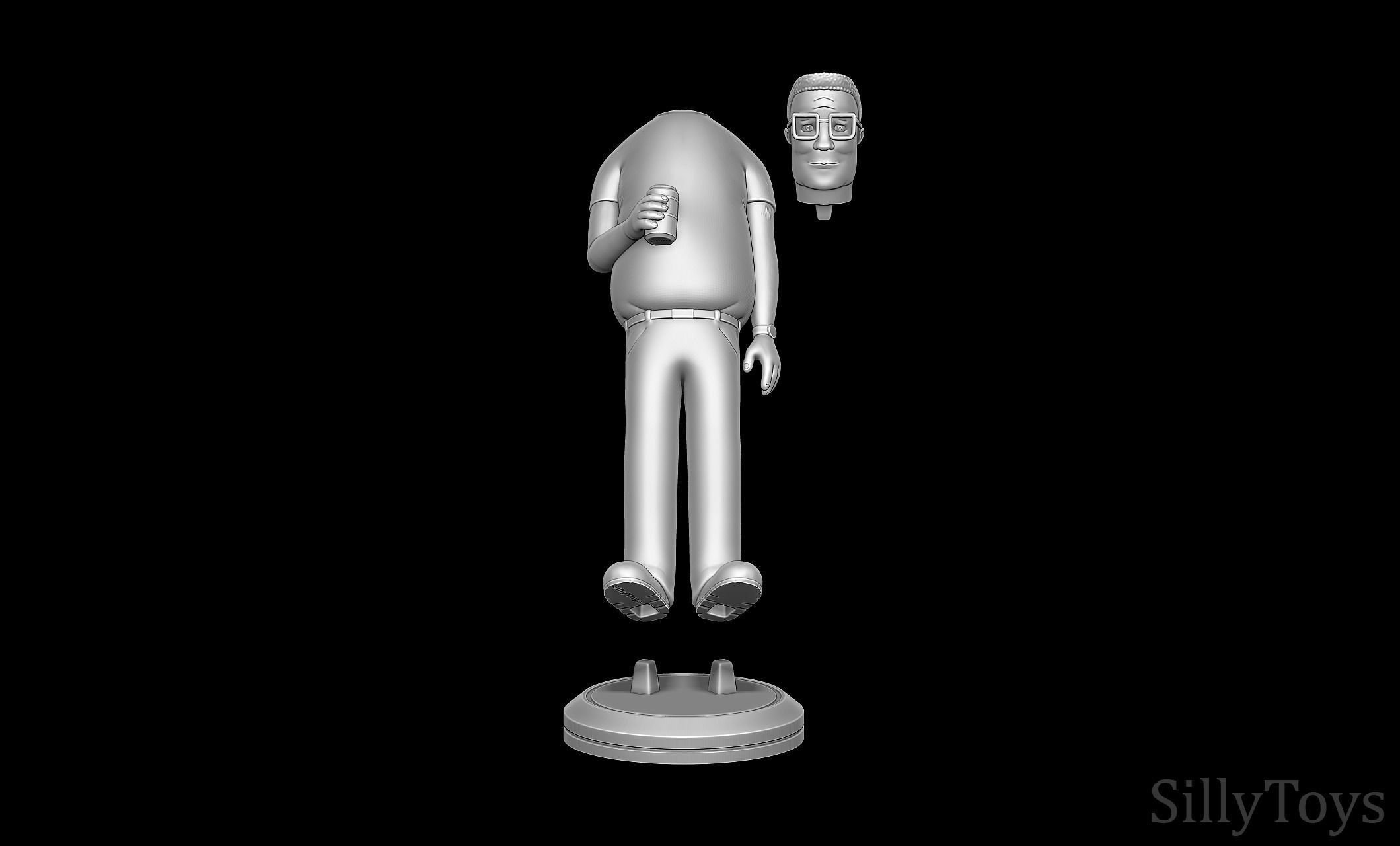 Hank Hill - King of the Hill 3D model 3D printable | CGTrader