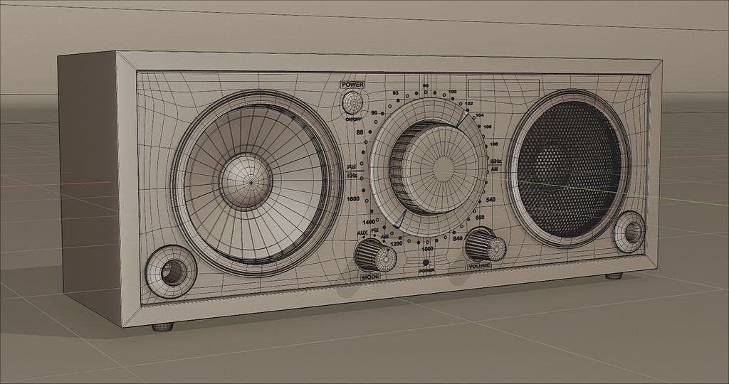 Analog radio receiver First Fa 1907 free 3D model | CGTrader