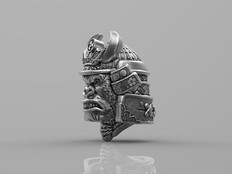 Head gorilla samurai 3d model for 3d printing 3D print model 3D model ...
