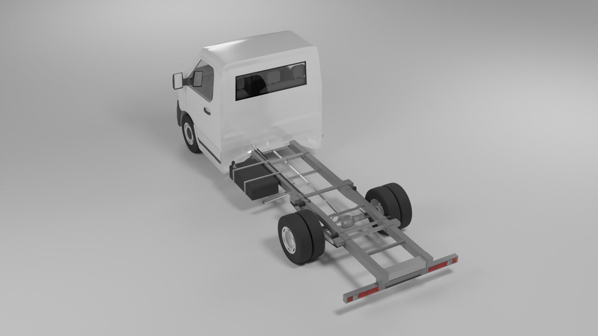 Cargo van with platform of the nineties free 3D model | CGTrader