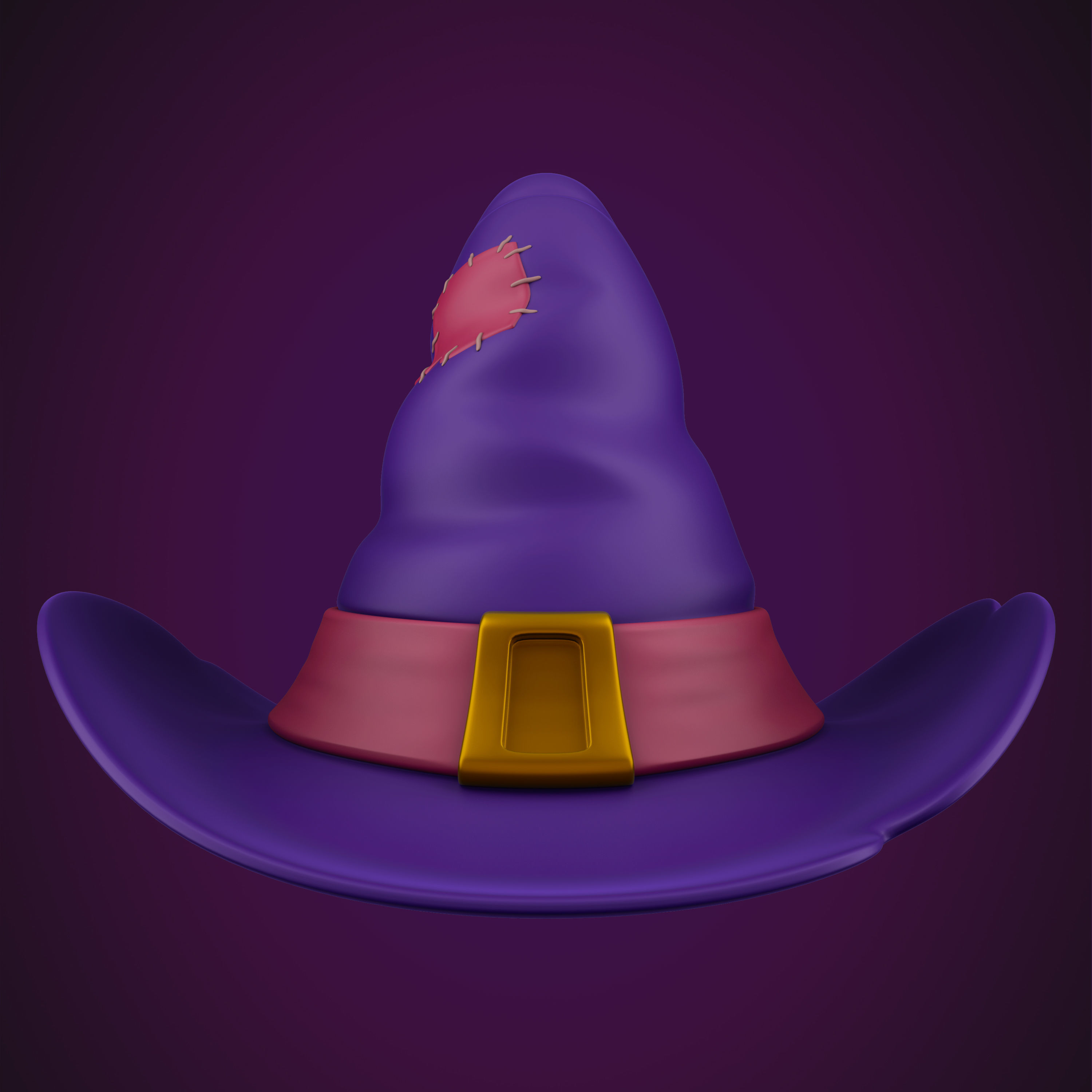 Cartoon Halloween witch Hat 3D model | CGTrader