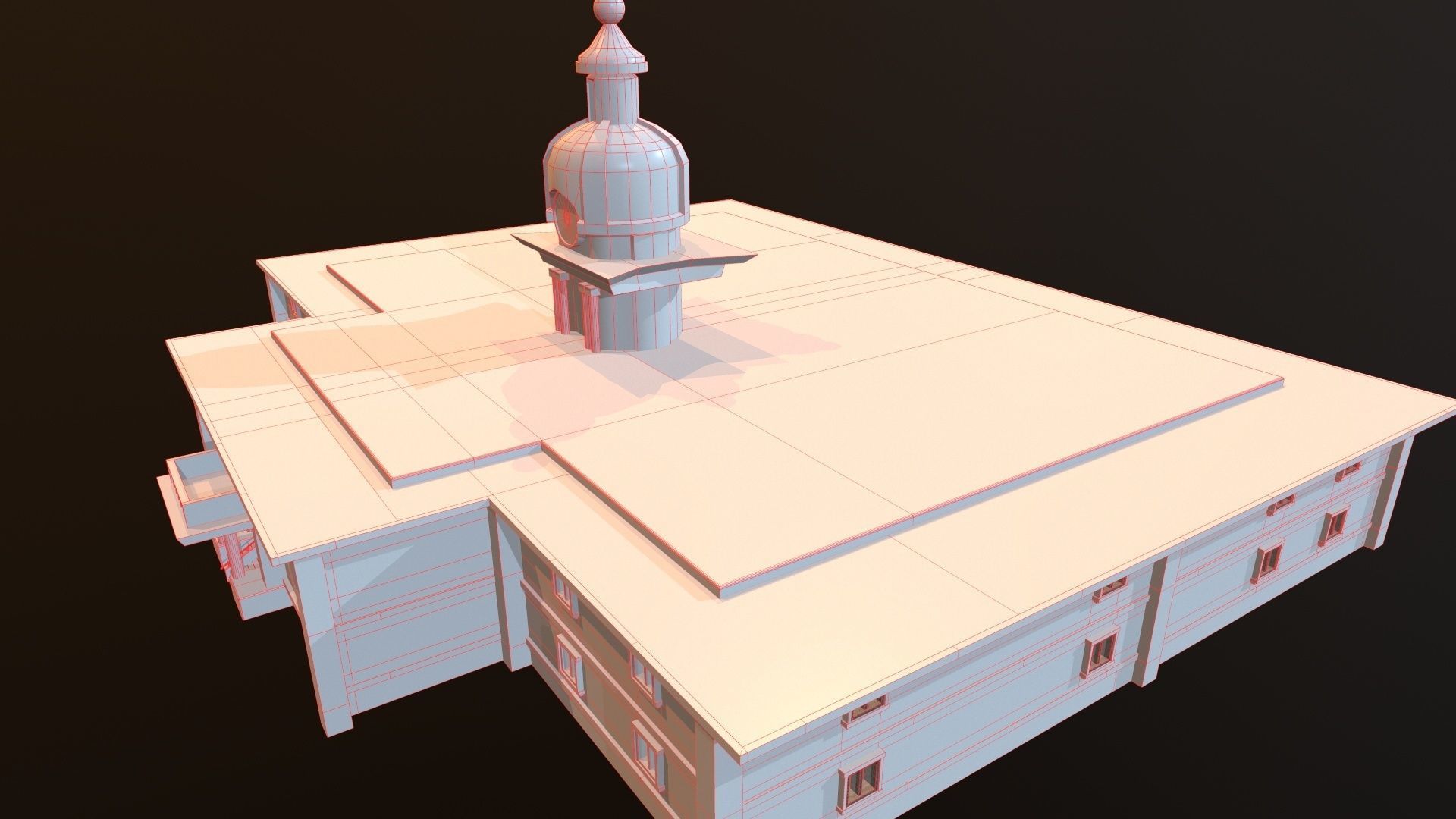 3D model abandoned courthouse V2 VR / AR / low-poly | CGTrader