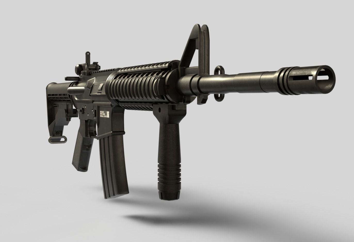 Ar-15 rifle free 3D model | CGTrader