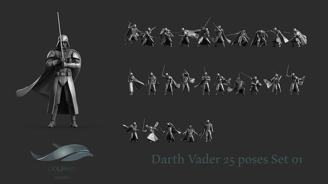 Darth Vader Figure Set 01 3D model 3D printable | CGTrader