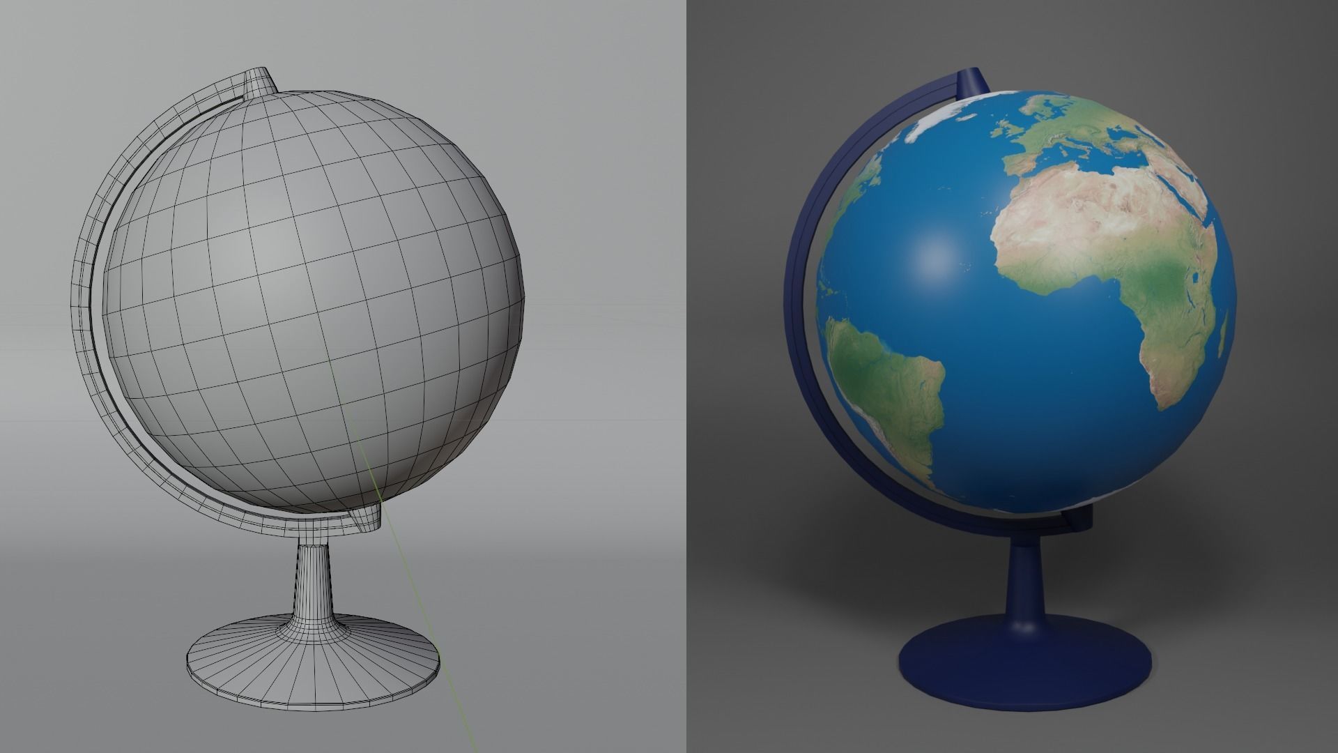 3D model 3D Globe with 3 Levels of Polygons VR / AR / low-poly | CGTrader