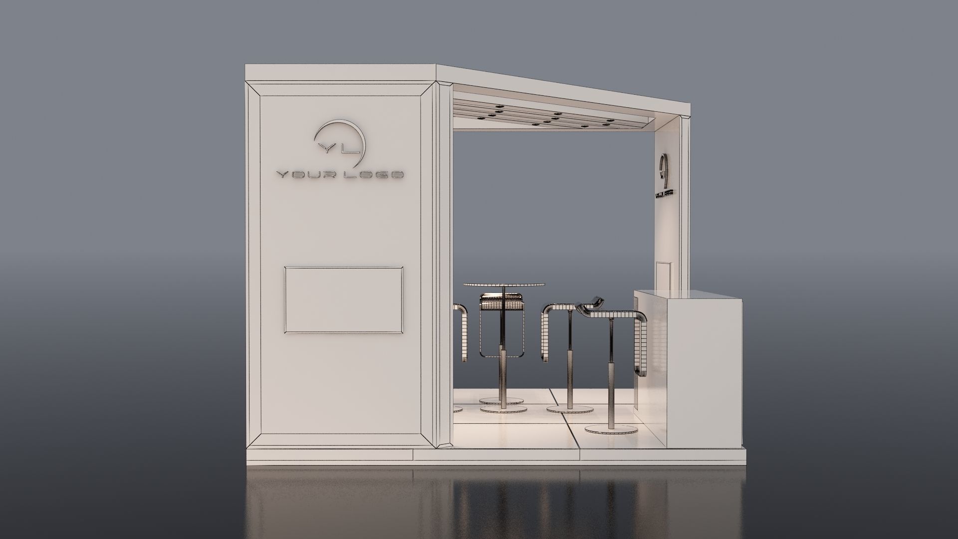 3D MODEL EXHIBITION STAND 3D model rigged | CGTrader