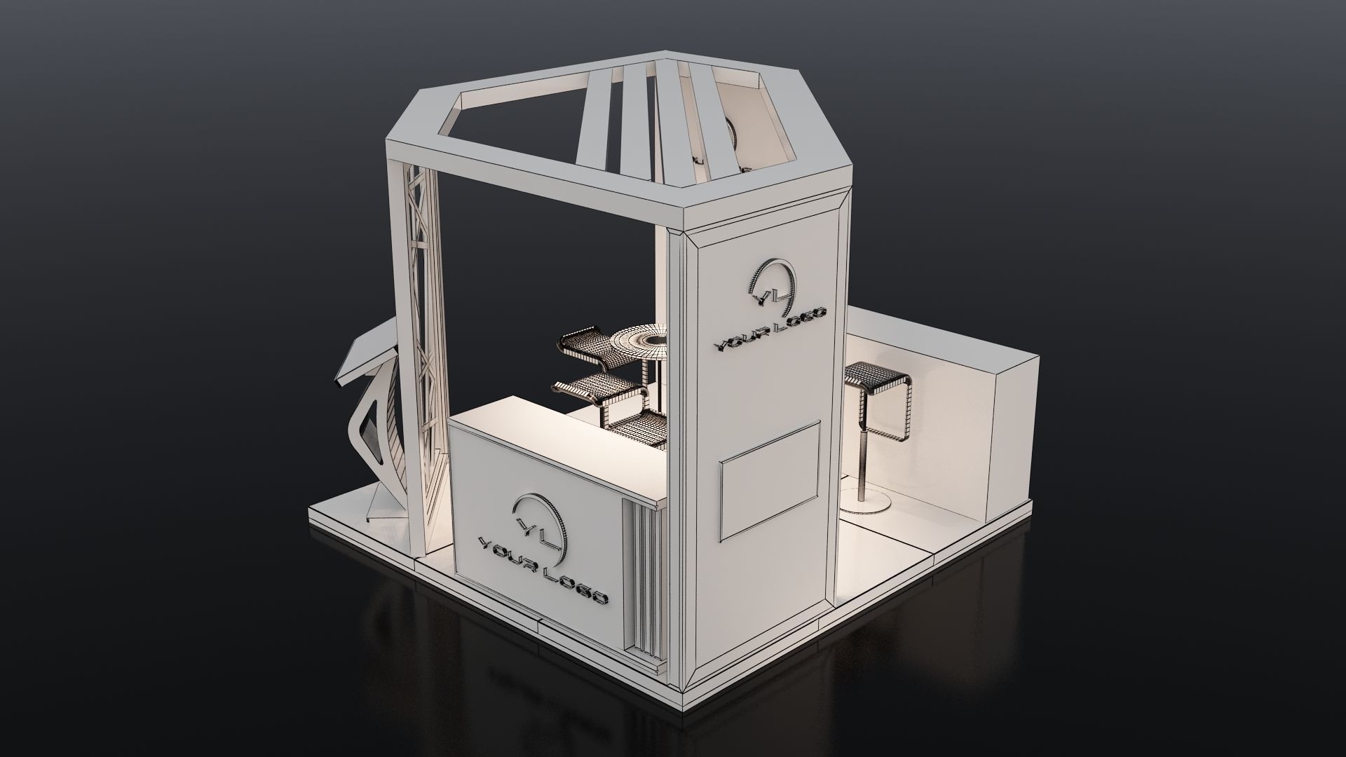 3D MODEL EXHIBITION STAND 3D model rigged | CGTrader