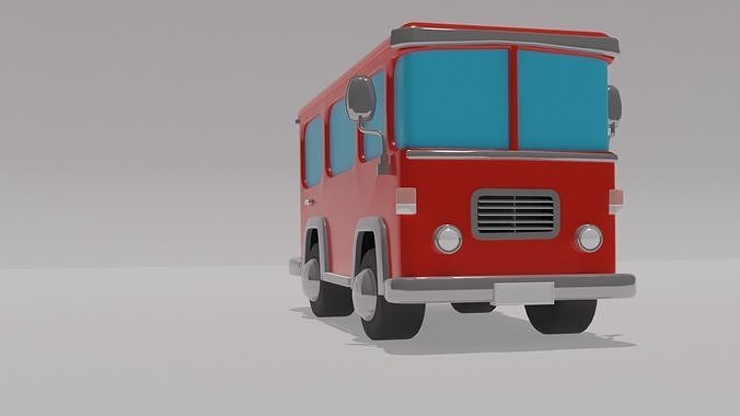 3D model Cartoon bus - prod ready VR / AR / low-poly | CGTrader