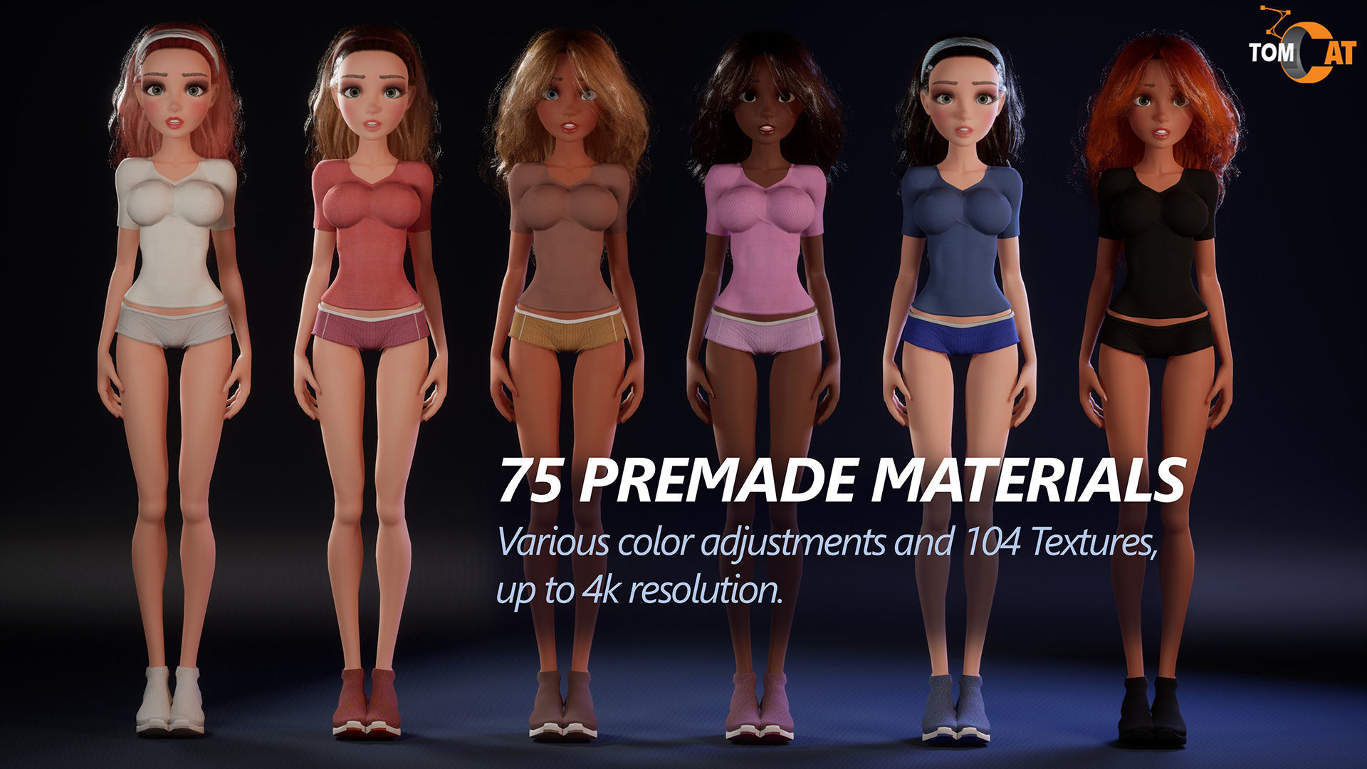 3D model Anika Modular School Girl for Unreal VR / AR / low-poly | CGTrader