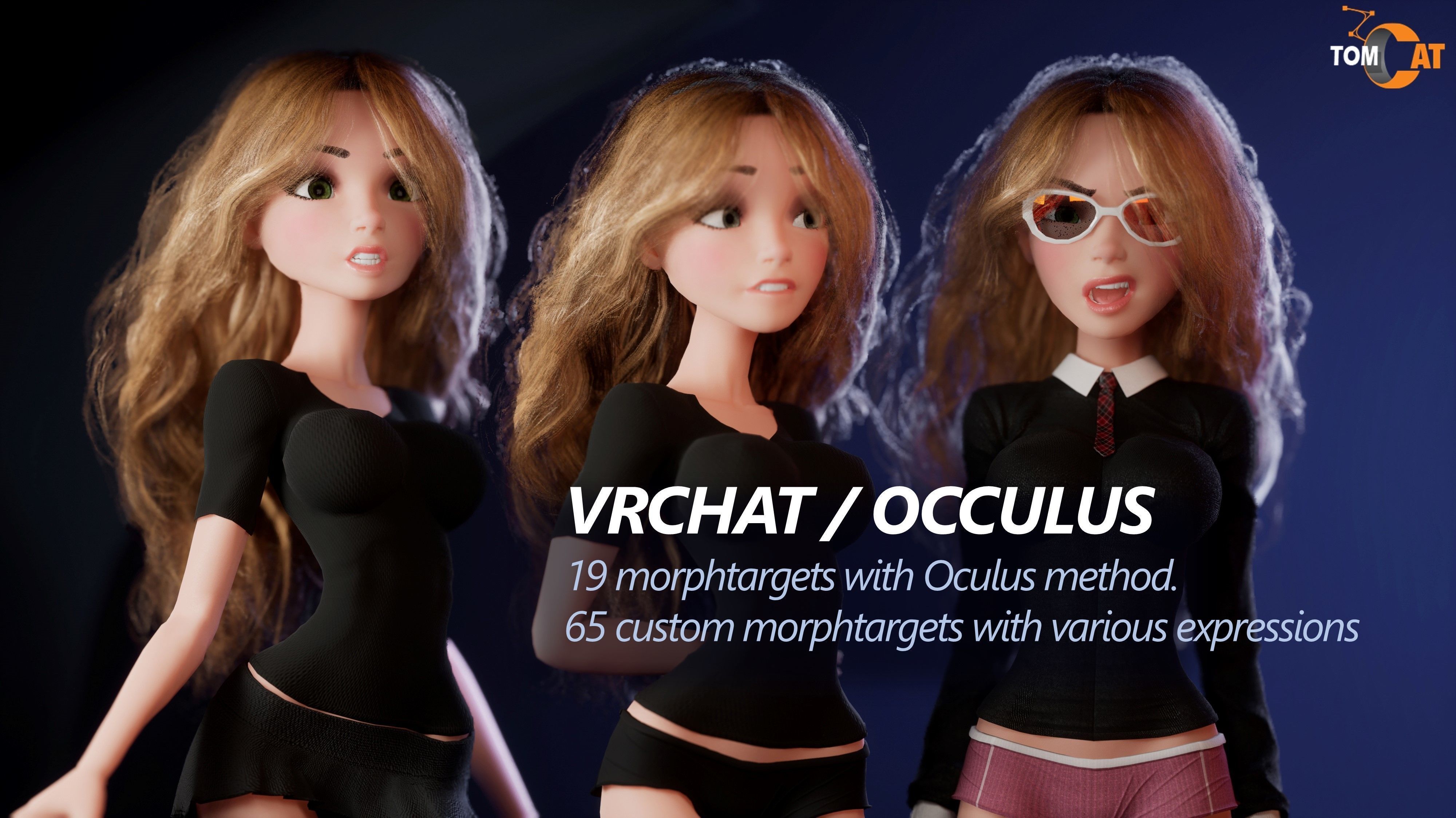 3D model Anika Modular School Girl for Unreal VR / AR / low-poly | CGTrader
