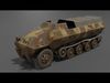 3D model Type 1 Ho-Ha half-track armoured personnel carrier VR / AR ...