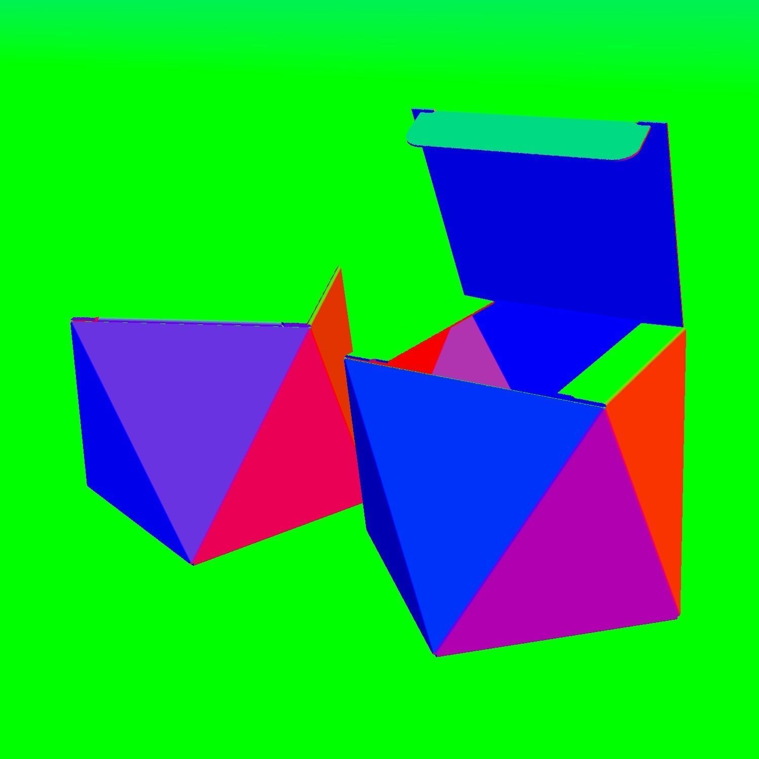 Angled Side Box - Package 3D model 3D model | CGTrader