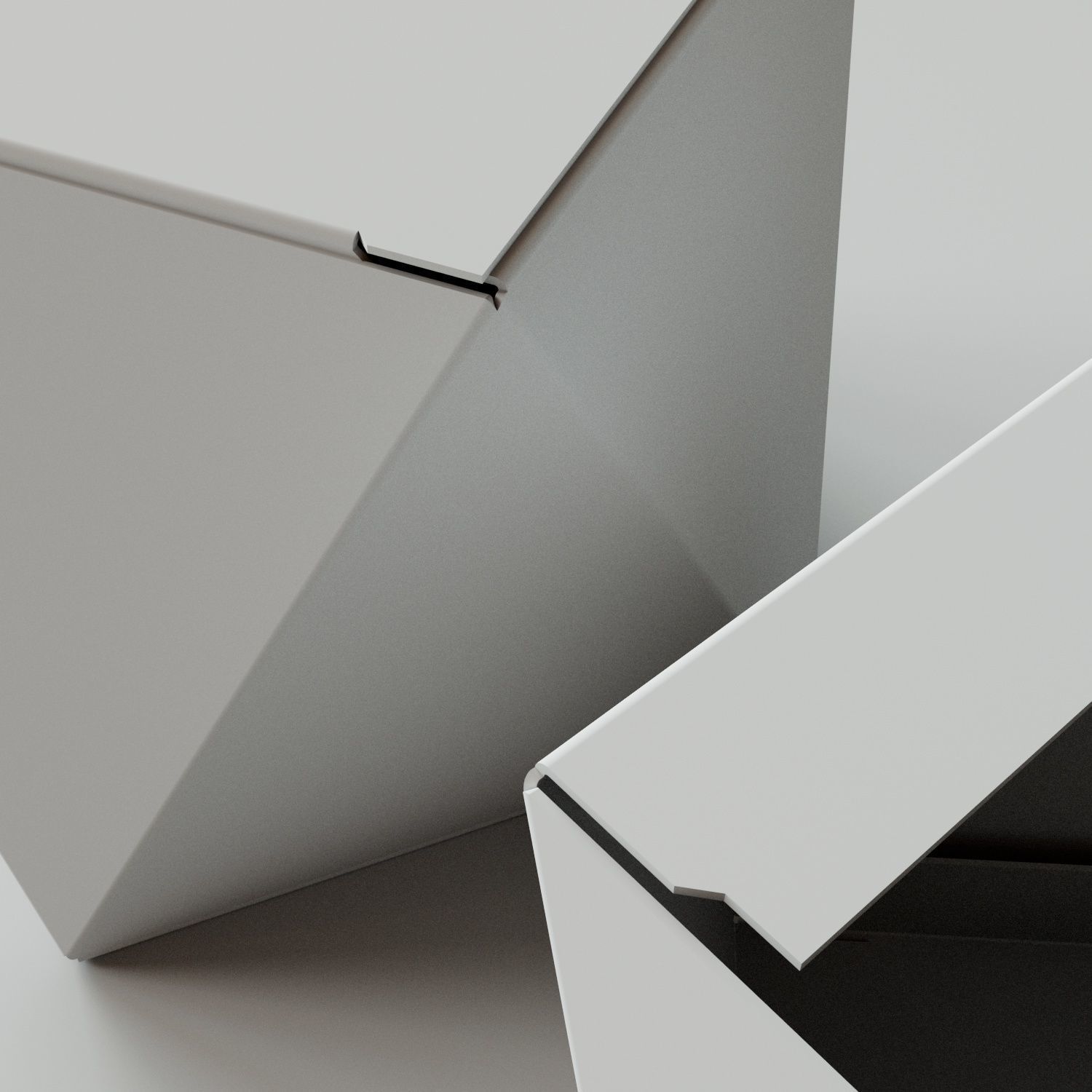 Angled Side Box - Package 3D model 3D model | CGTrader