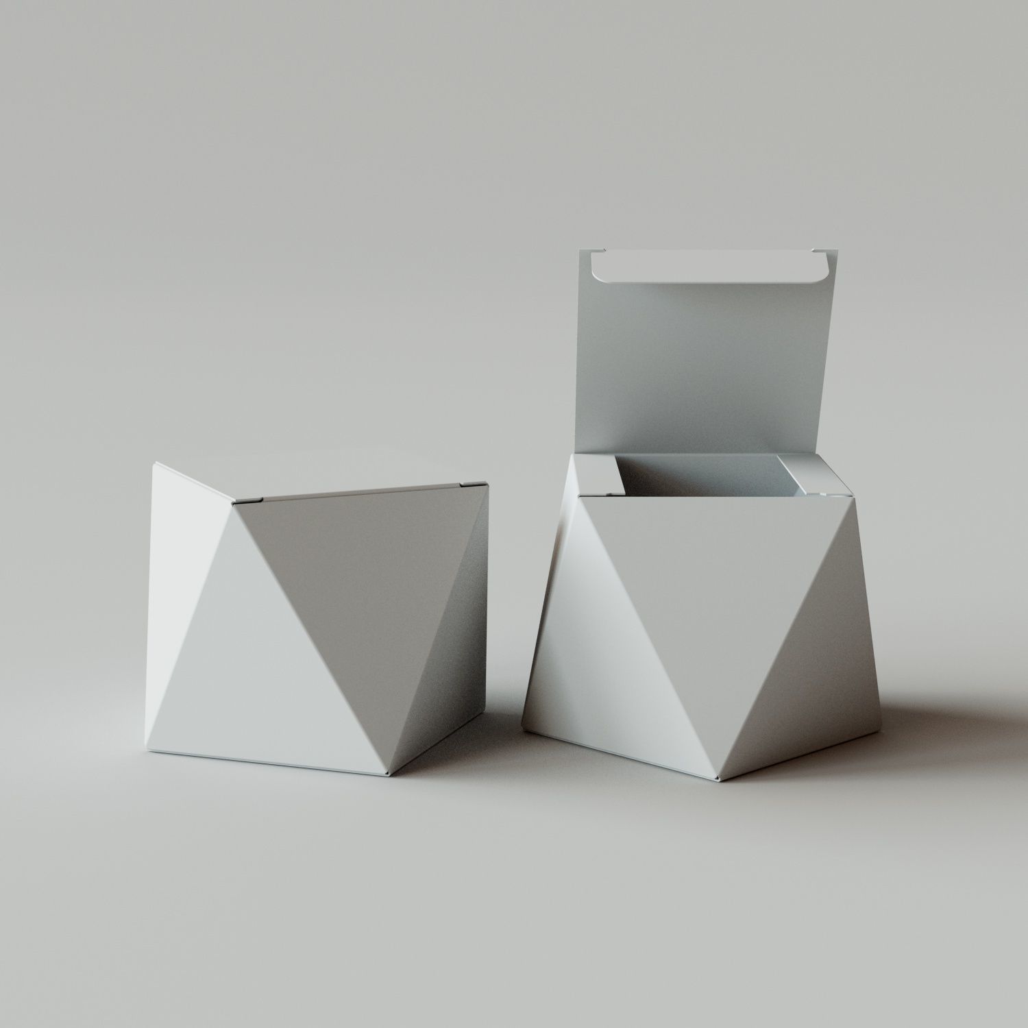 Angled Side Box - Package 3D model 3D model | CGTrader