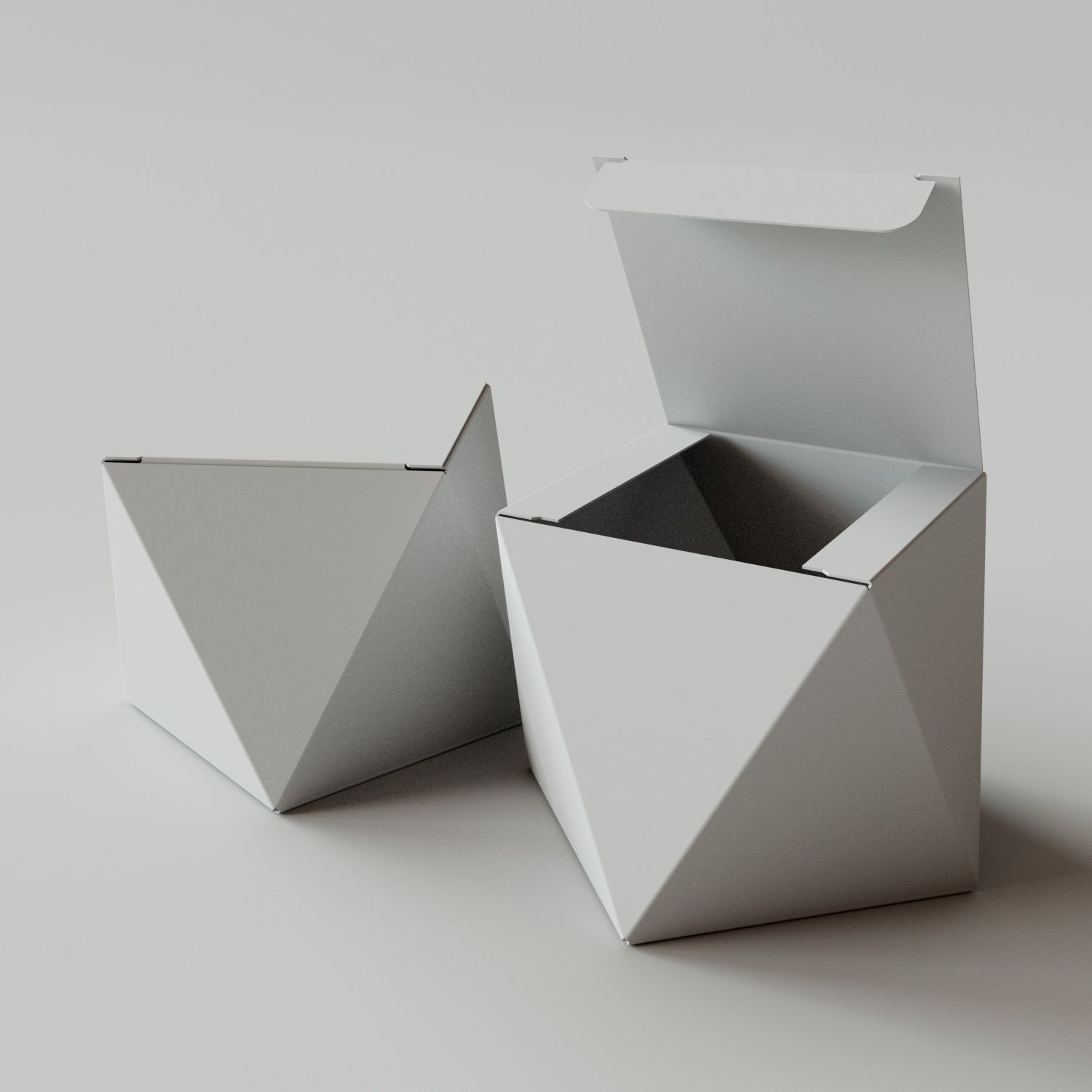 Angled Side Box - Package 3D model 3D model | CGTrader