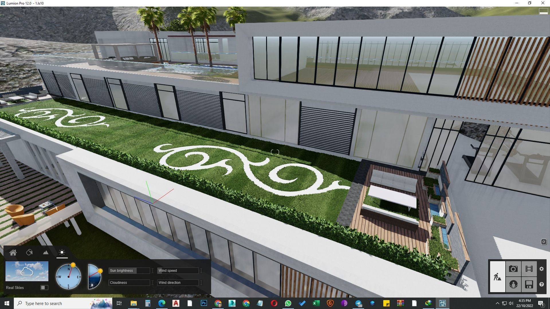 building exterior with garden landscape 3D model | CGTrader