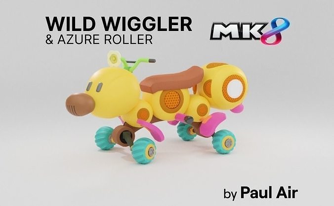 3D model Wild Wiggler - Mario Kart 8 Deluxe 3D model VR / AR / low-poly ...