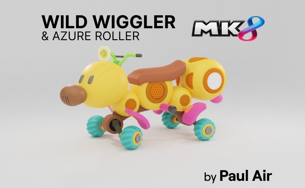 3D model Wild Wiggler - Mario Kart 8 Deluxe 3D model VR / AR / low-poly ...