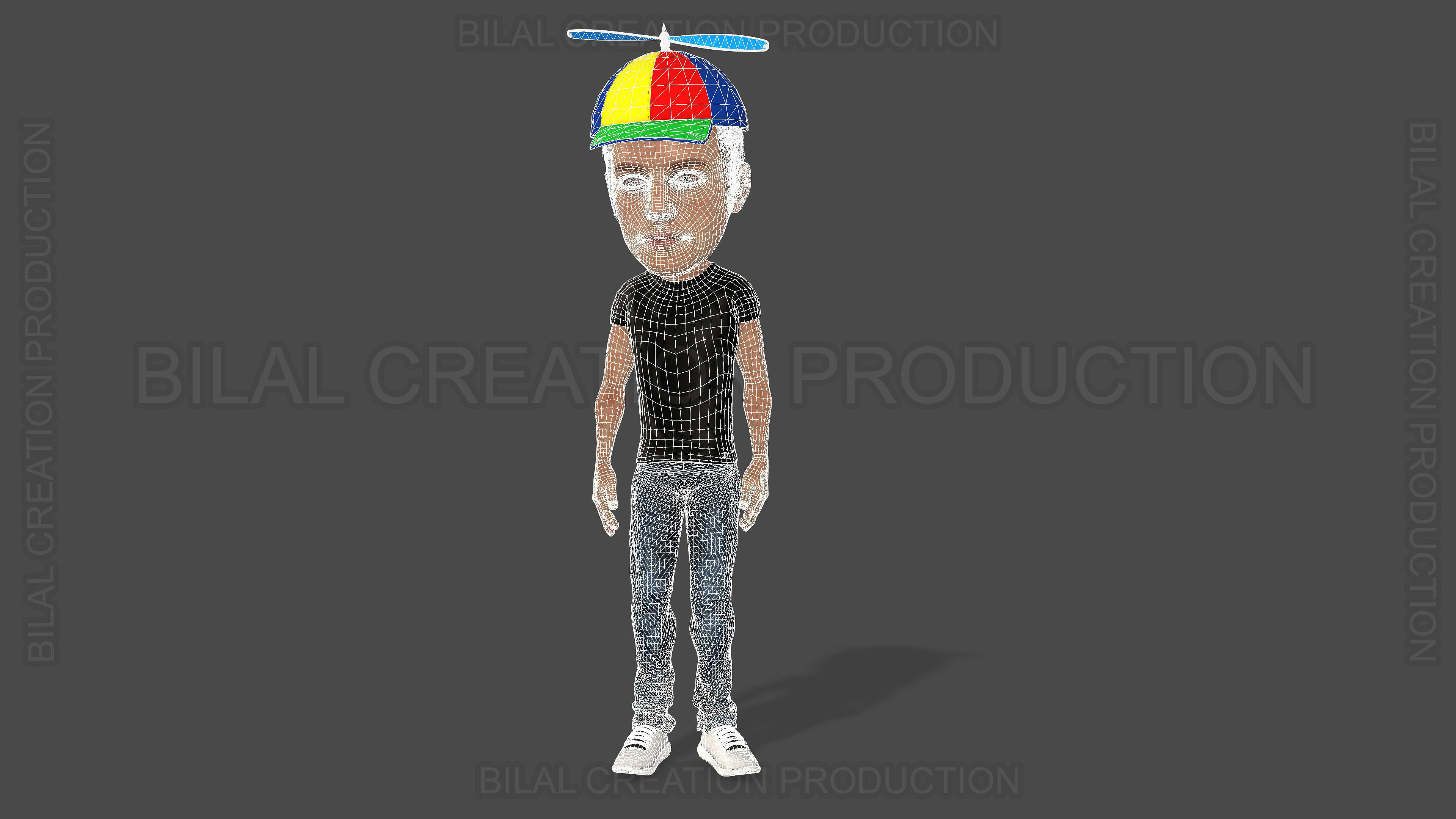 BOBBLE HEAD MAN WITH MOTIONS 3D model animated rigged | CGTrader