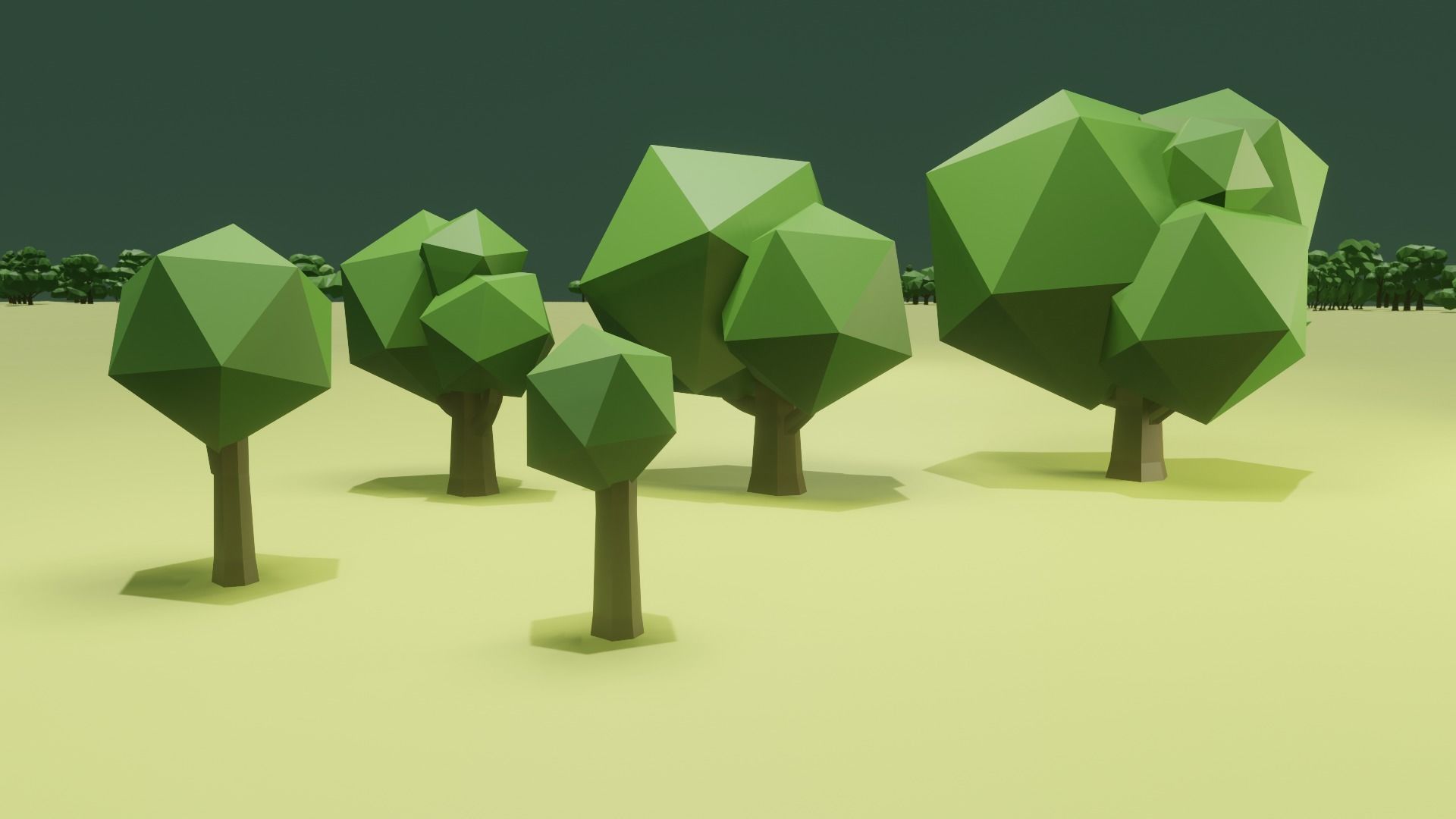 3D model Low Poly Tree Pack VR / AR / low-poly | CGTrader