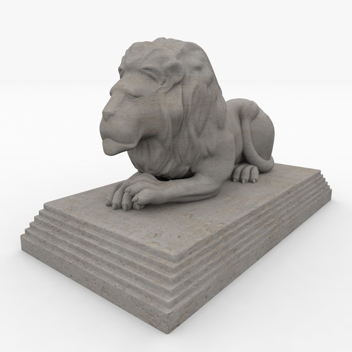lions statue 3D model | CGTrader