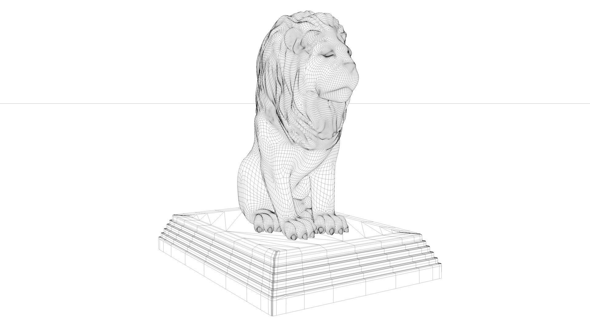 lions statue 3D model | CGTrader