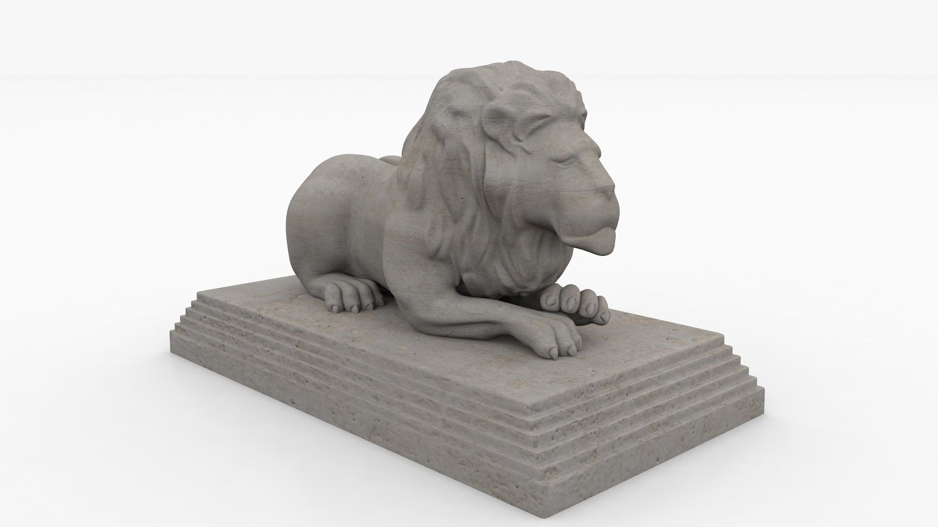 lions statue 3D model | CGTrader