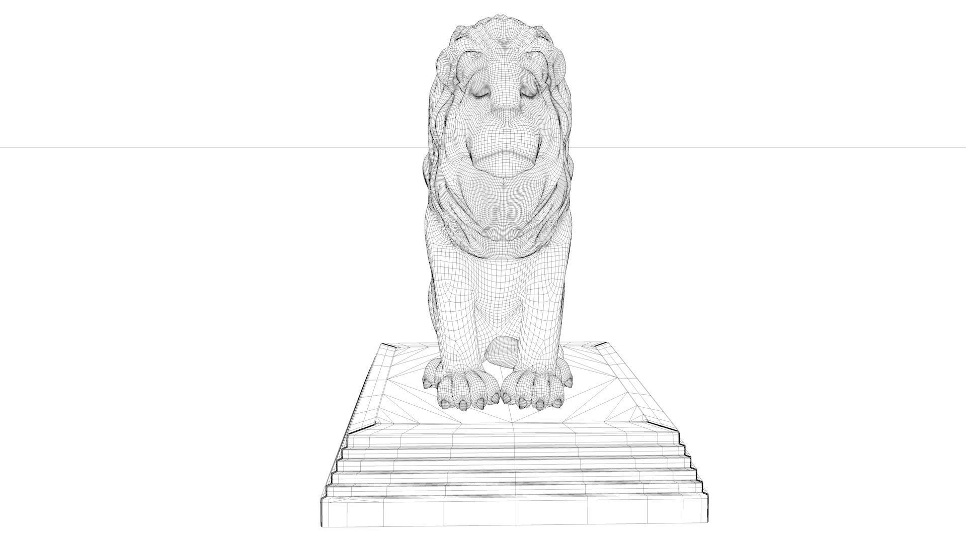 lions statue 3D model | CGTrader