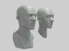 Male Female head free 3D model | CGTrader