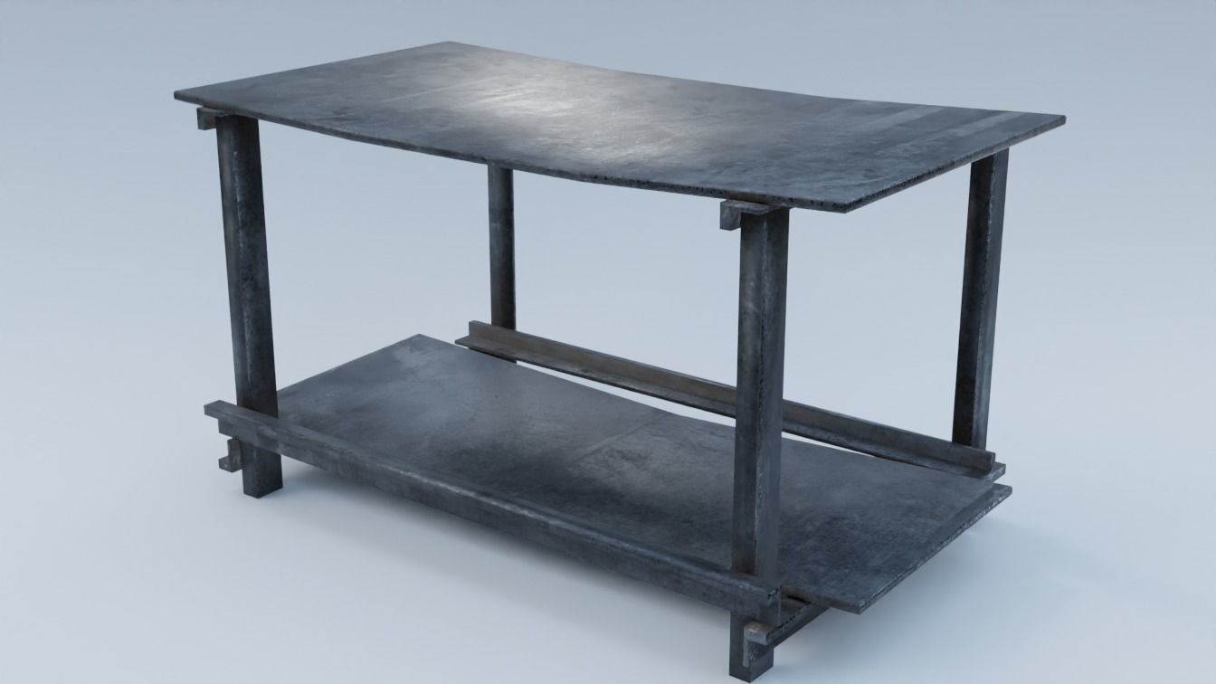 3D model Metal-Welded Simple Workshop Rack VR / AR / low-poly | CGTrader