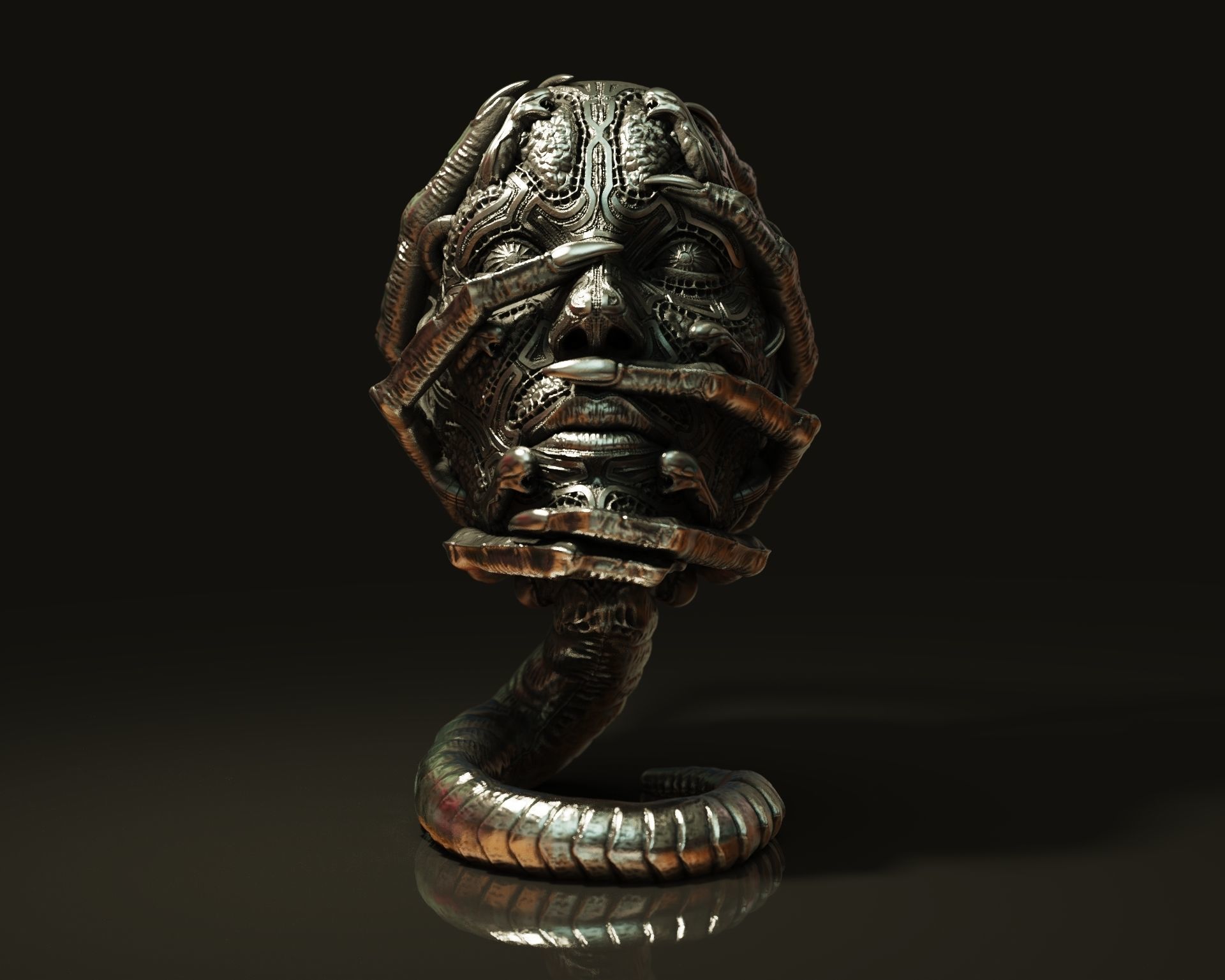 The Host alien head 3D model 3D printable | CGTrader
