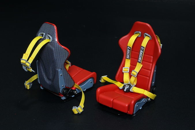 3D printable bucket seat and racing belt 3D model 3D printable | CGTrader