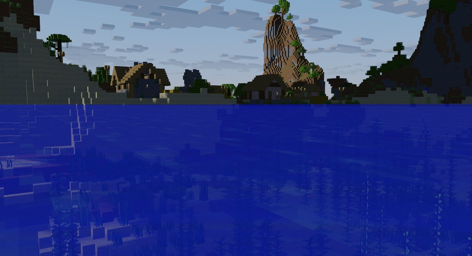 Minecraft Sea Village 3D model | CGTrader